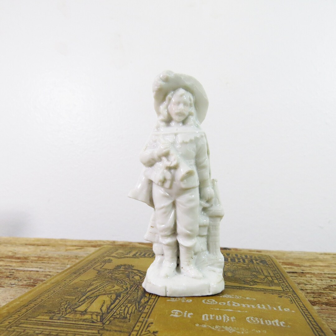 Antique Musketeer Figurine White German Porcelain Bisque Excavated ...