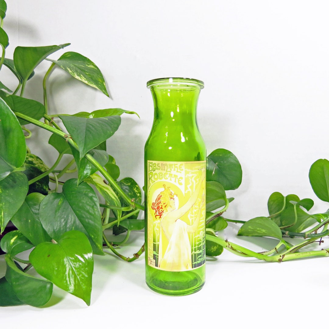 French Absinthe Bottle Replica/reproduction Label on 7.5 Green Wide ...