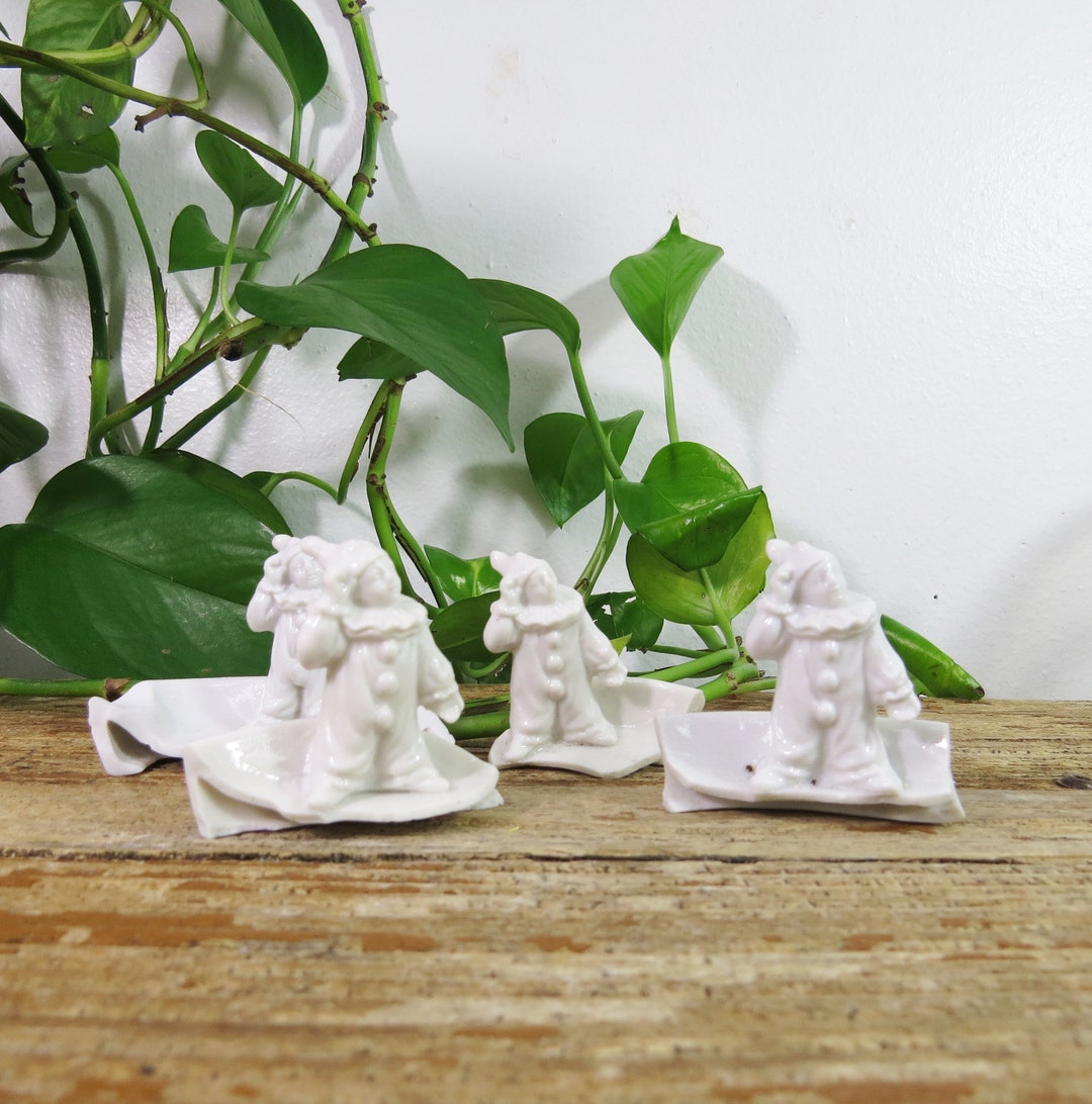 Antique Clown on Broken Fragment 1800's German Ironstone 2" Tall CHOICE ...