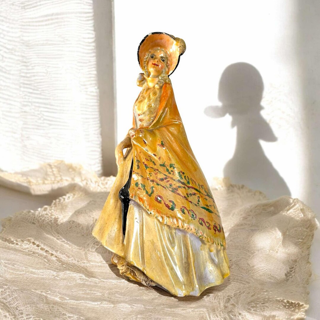 Victorian Woman Figurine Chalkware Early 1900's 8.25" Tall - Etsy
