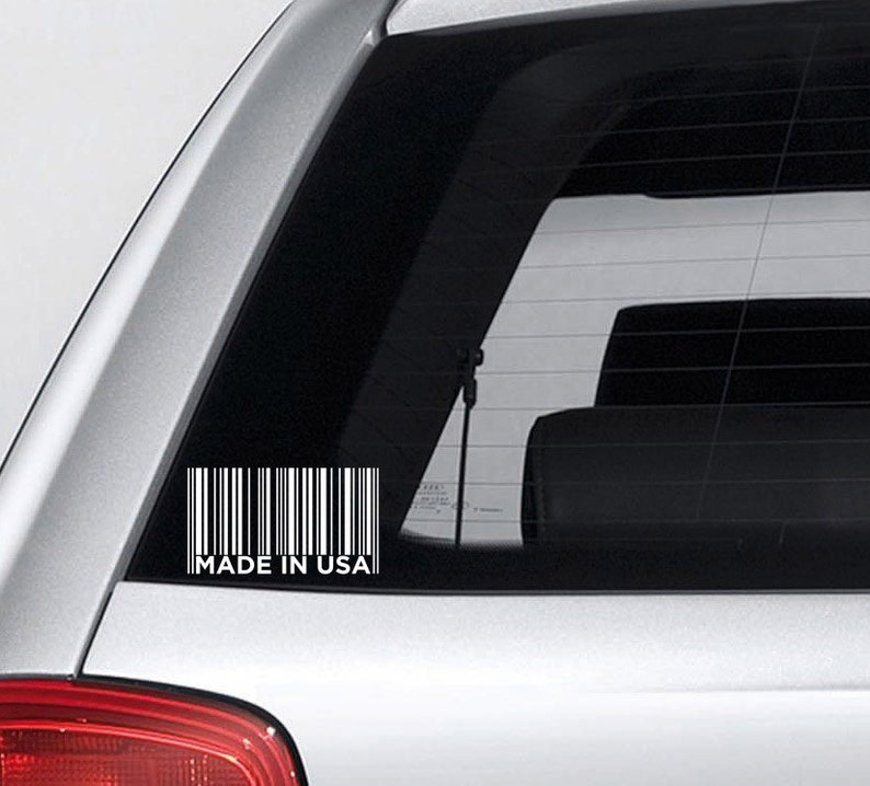 Made in USA Barcode Vinyl Decal for Your Car Truck or Laptop. | Etsy