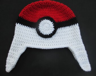 Crochet Pokeball Hat - Etsy