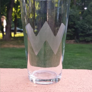 Wario W Etched Pint Glass - Etsy