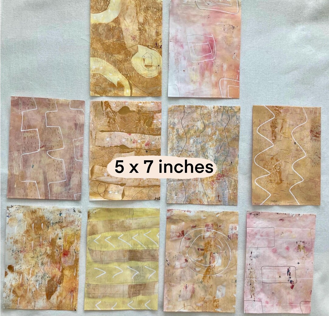 Hand Painted Rice Paper for Journaling & Collage, 5 X 7 Inches - Etsy