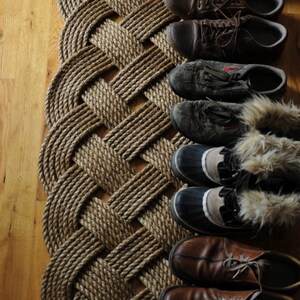 1 Large Nautical Rope Mat Manila Prolong Mat - Nautical Decor ...