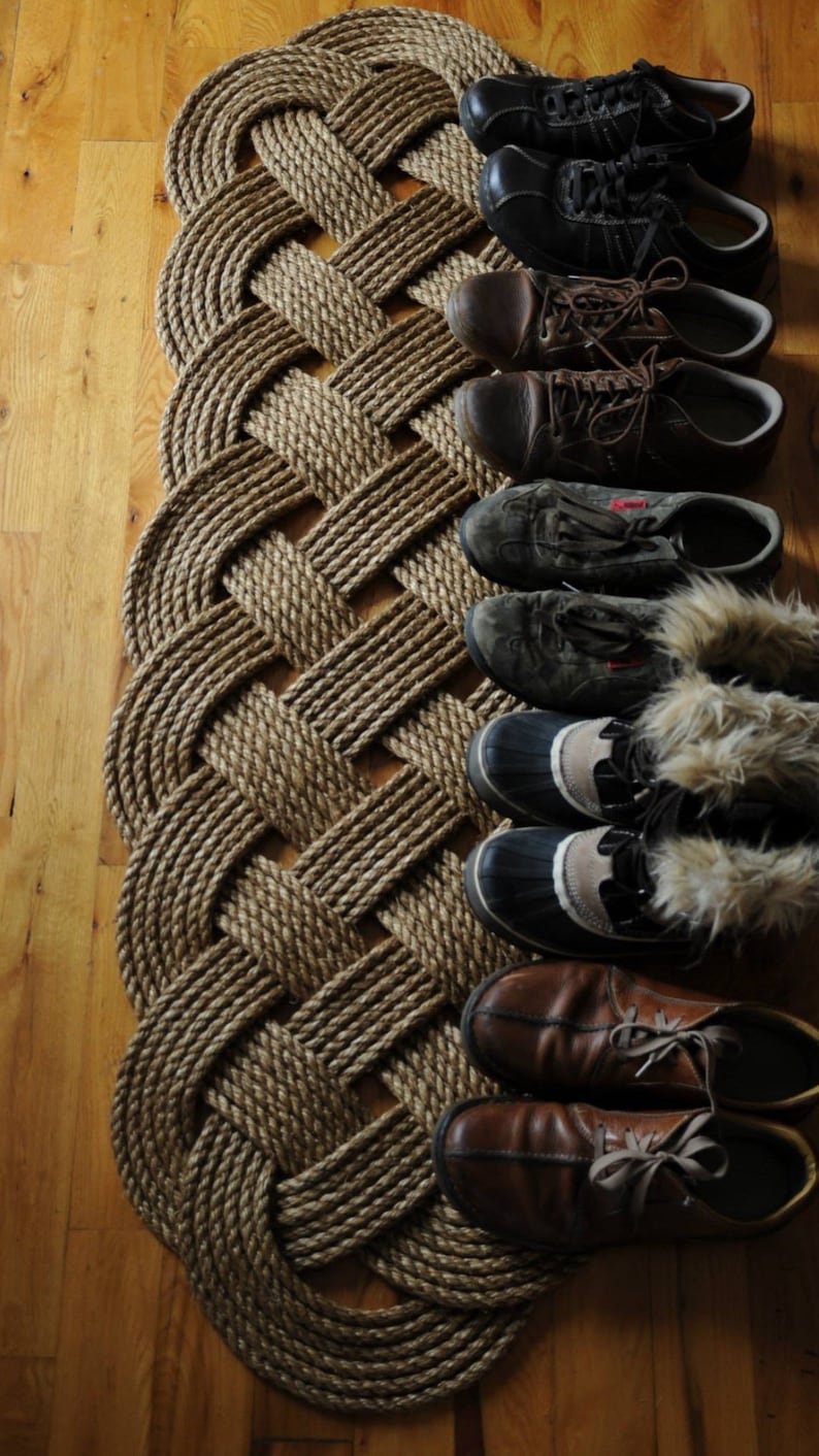 1 Large Nautical Rope Mat Manila Prolong Mat Nautical Decor | Etsy