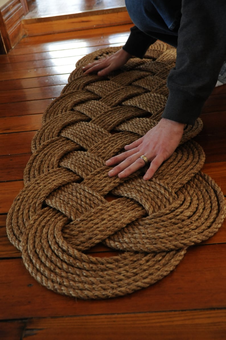 1 Large Nautical Rope Mat Manila Prolong Mat Nautical Decor | Etsy