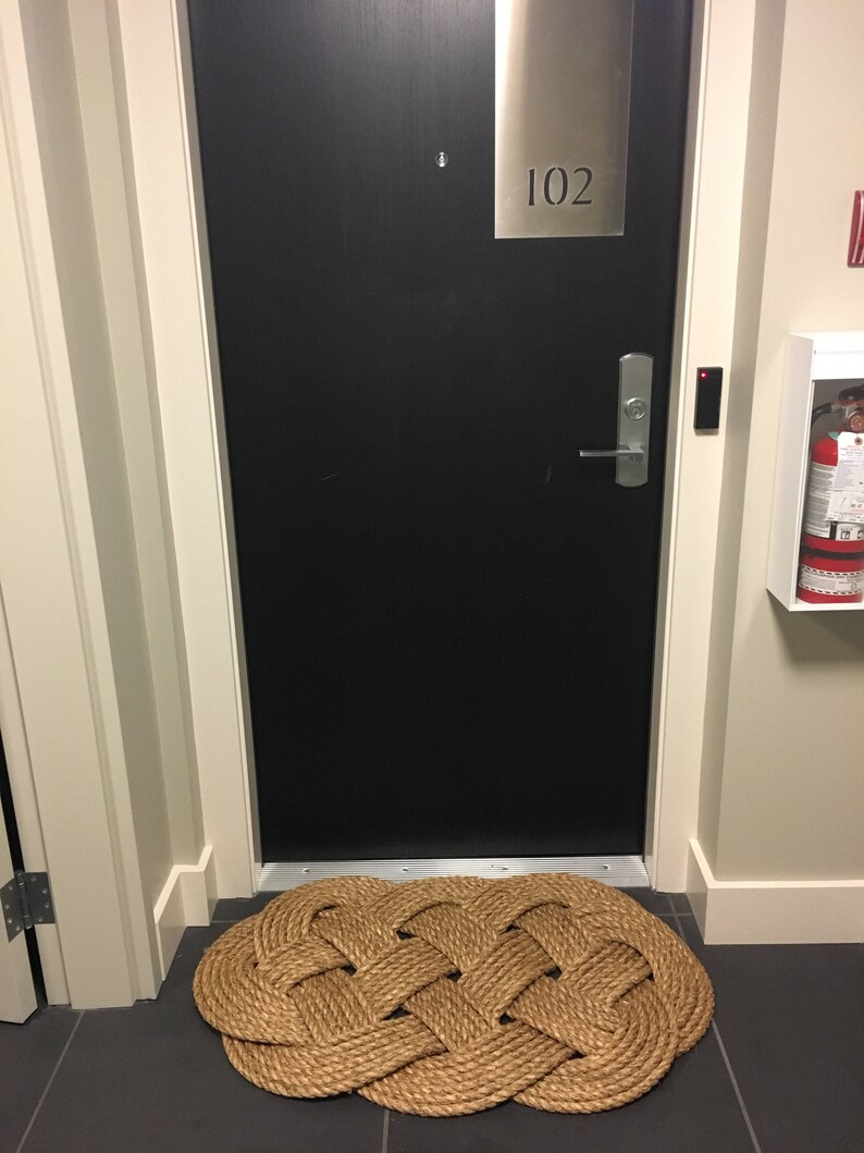 Nautical Rope Rug Large Diameter Rope Manila Front Door | Etsy