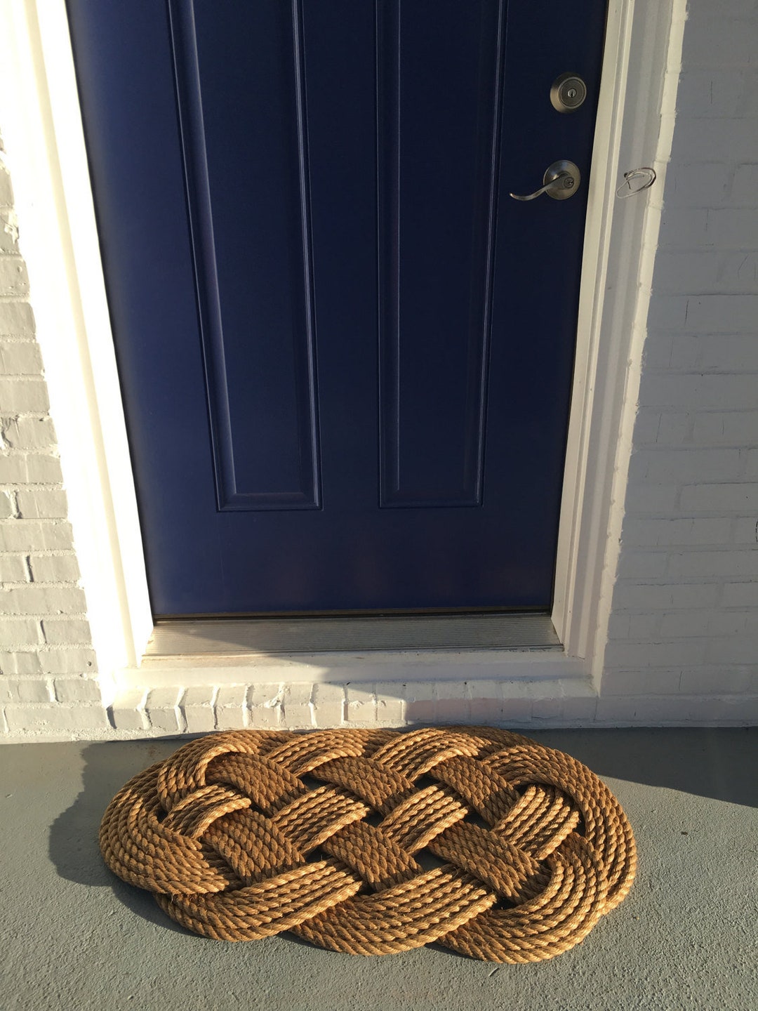 Large Rope Rug - Outdoor Mat - Nautical Decor - Rope Rug - Front Door ...