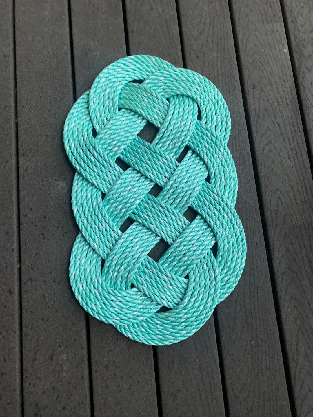 Rope Rug - Nautical Rope Rug - Nautical Gifts - Rope Mat - Cobalt Blue ...