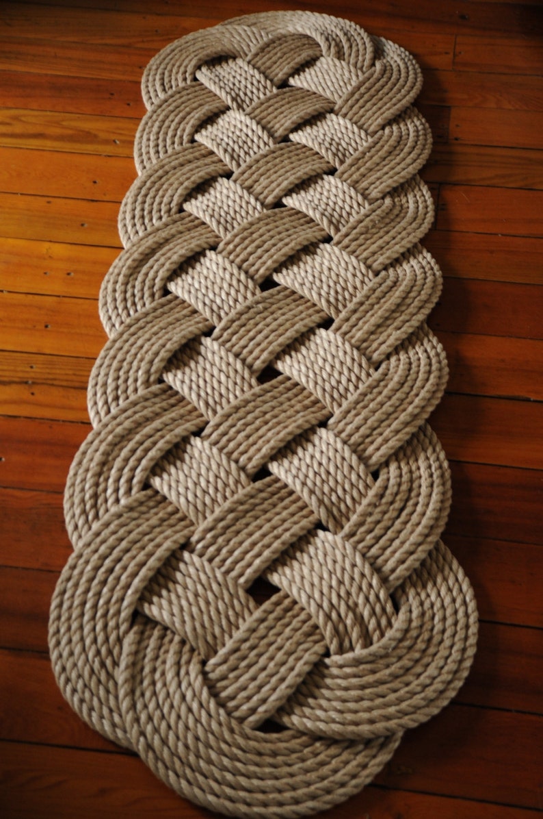 Pro Manila Rope Rug Nautical Decor Rope Mat Tan Rope Rug | Etsy