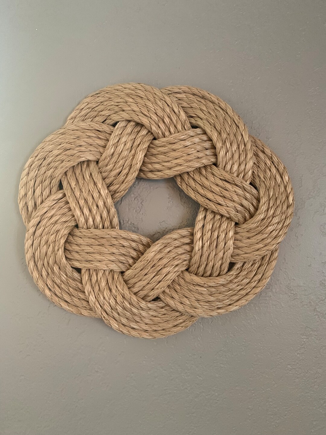 Rope Wreath - Nautical Wreath - Rope Decor - Hanging Knots - - Etsy