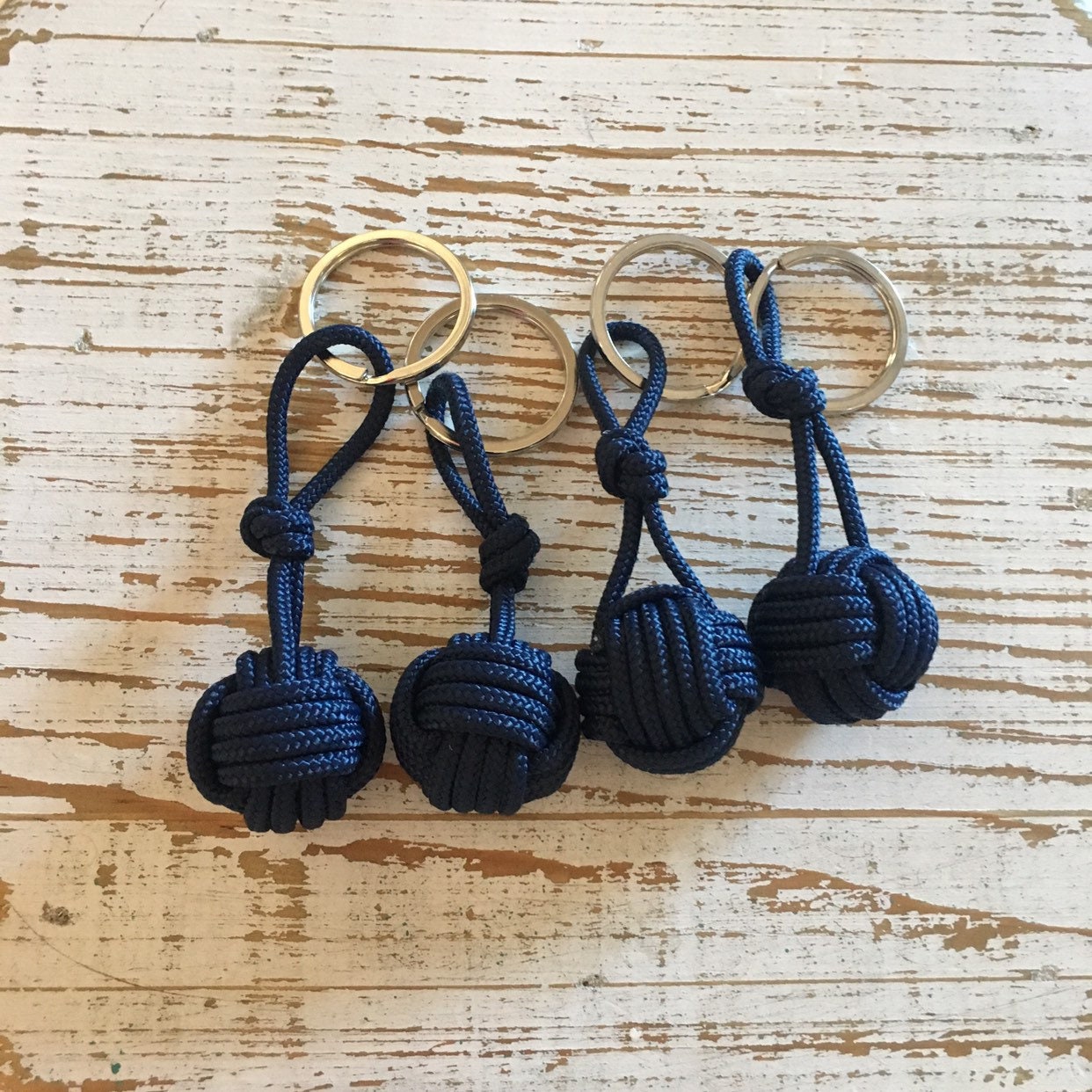 1 Key Chain - Tying the Knot - Rope Knots - Keychain - Navy - Nautical ...
