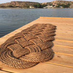 1 Large Nautical Rope Mat Manila Prolong Mat - Nautical Decor ...