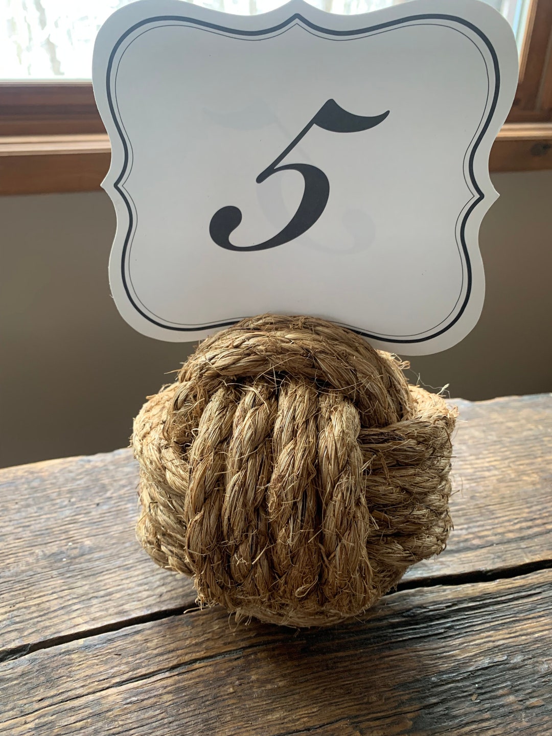 10 Nautical Wedding Knots - Table Number Holders - Nautical Decor ...