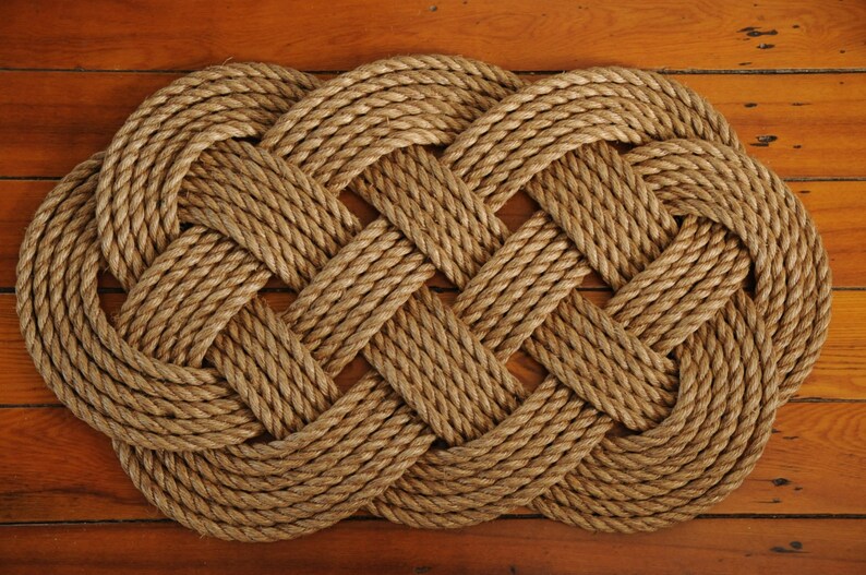 Large Rope Rug Outdoor Mat Nautical Decor Rope Rug | Etsy