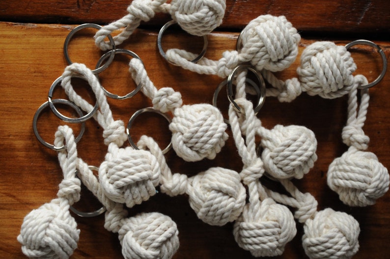 Nautical Key Chain Key Fob Rope Knots Tying The Knot Gifts | Etsy