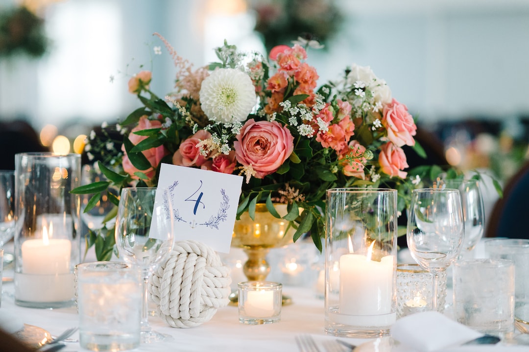 Tying the Knot Ceremony - Nautical Wedding - Wedding Table Number ...