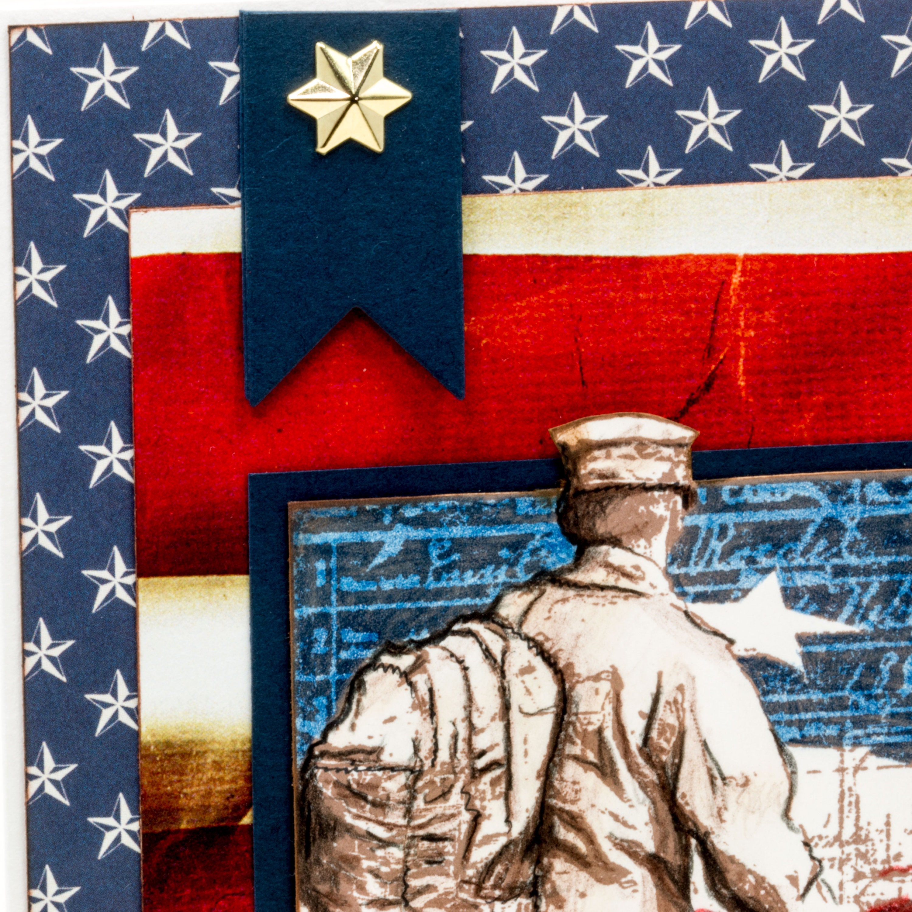 Veterans Day Card, Land of the Free Because of the Brave, Handmade ...