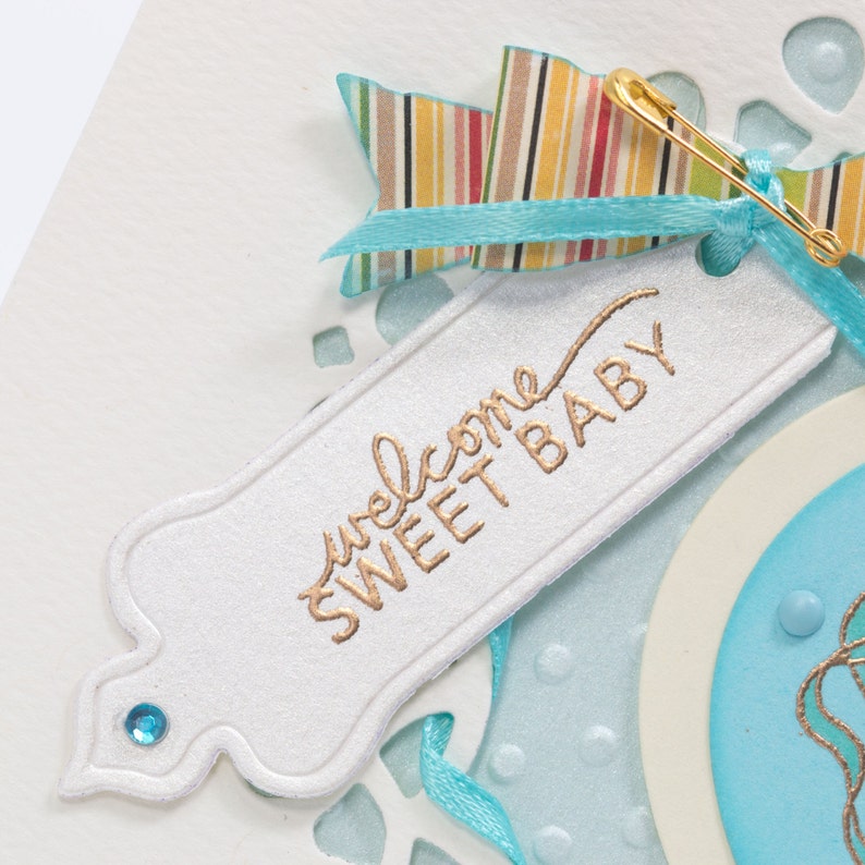 Welcome Sweet Baby Boy, Handmade Paper Baby Card, Baby Boy Welcome Card ...