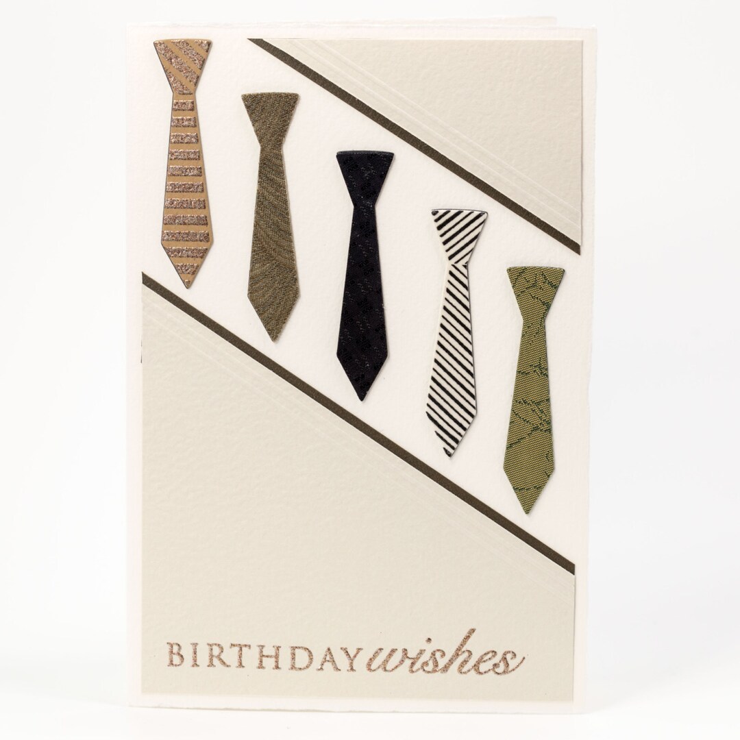 Handmade Neck Tie Birthday Card, Classy Masculine Birthday Wishes ...