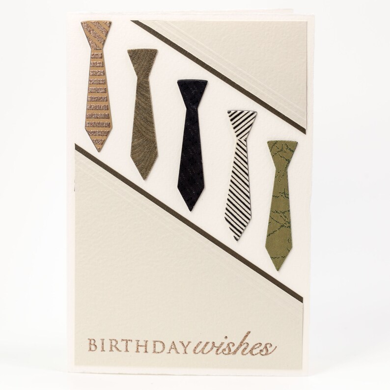 Handmade Neck Tie Birthday Card, Classy Masculine Birthday Wishes ...