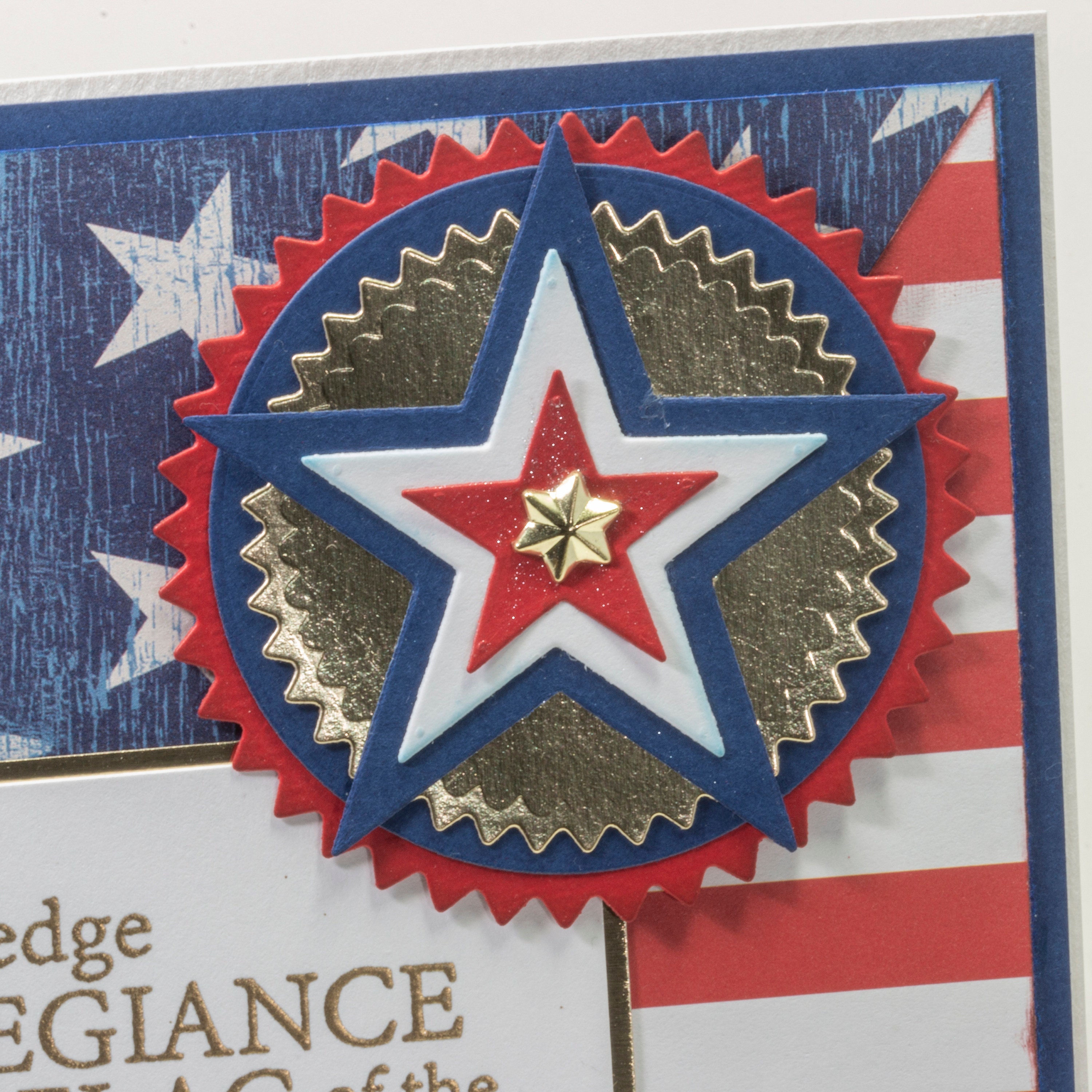 Pledge of Allegiance, Veterans Day Card, One Nation Under God, Handmade ...