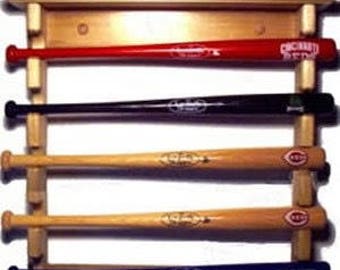 Made in the USA Horizontal Mini Bat Rack With Baseball Shelf - Etsy