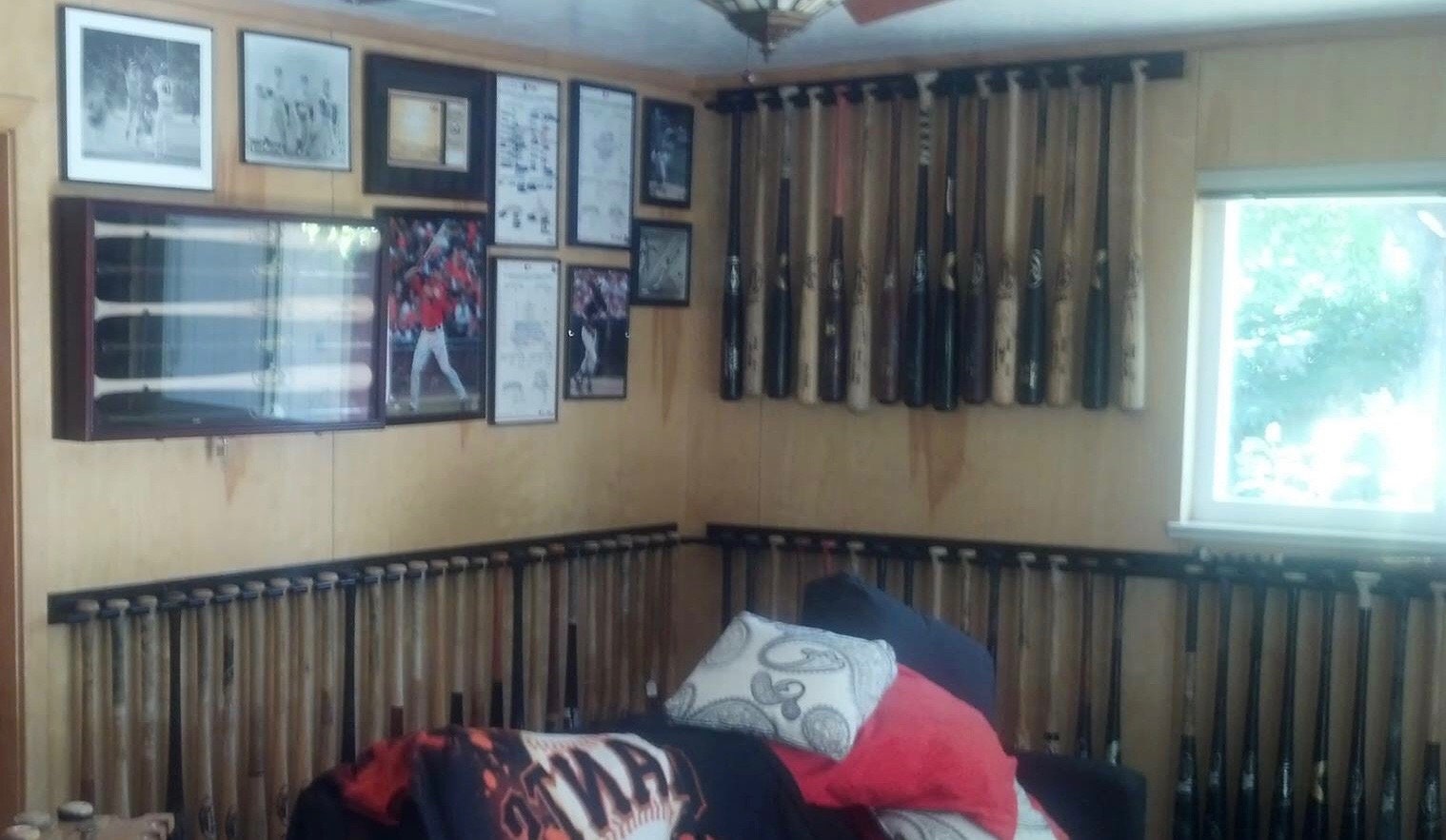 Vertical baseball bat display rack for regular bats (Priced by the inch ...