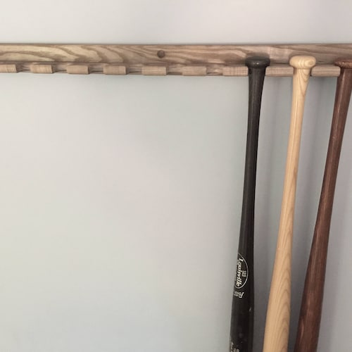 Baseball Bat Rack Display Holder 6 Full Size Bats 6 Balls - Etsy