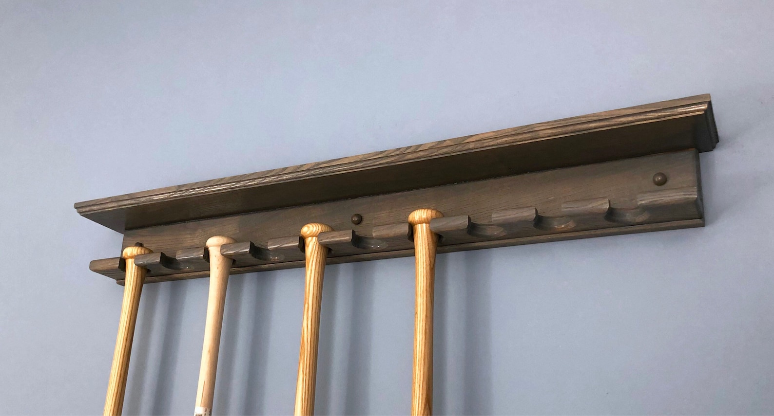 10 Bat Vertical Wall Mount Baseball Bat Rack Display for Full - Etsy