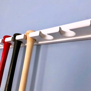 6 Bat Vertical Baseball Bat Rack Wall Mount Display Holder for Full ...