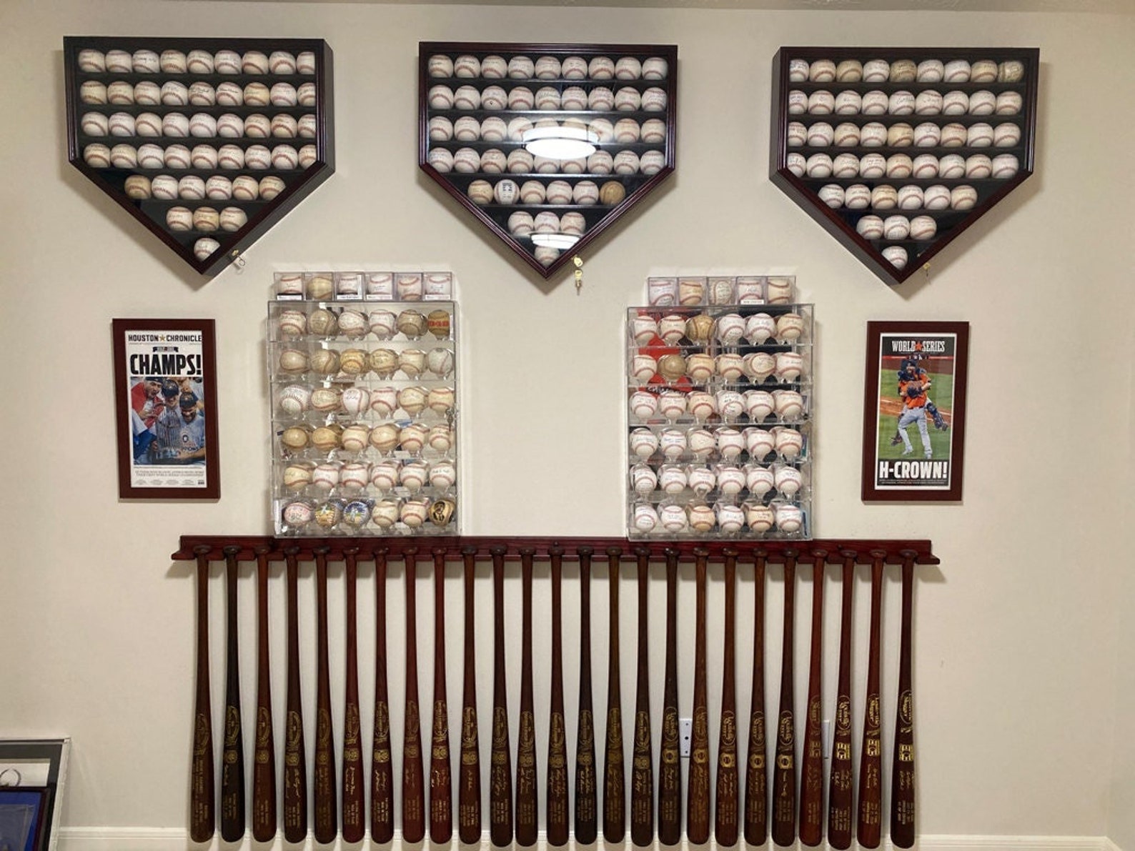 Vertical Baseball Bat Display Rack for Regular Bats priced by the Inch ...