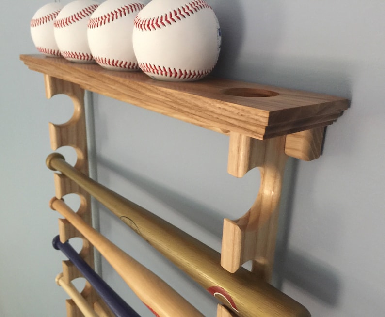 10 Mini Souvenir Bat Horizontal Baseball Bat Display Rack With Ball ...