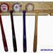 3 Bat Vertical Wall Mount Baseball Bat Rack Display for Full Size Bats ...