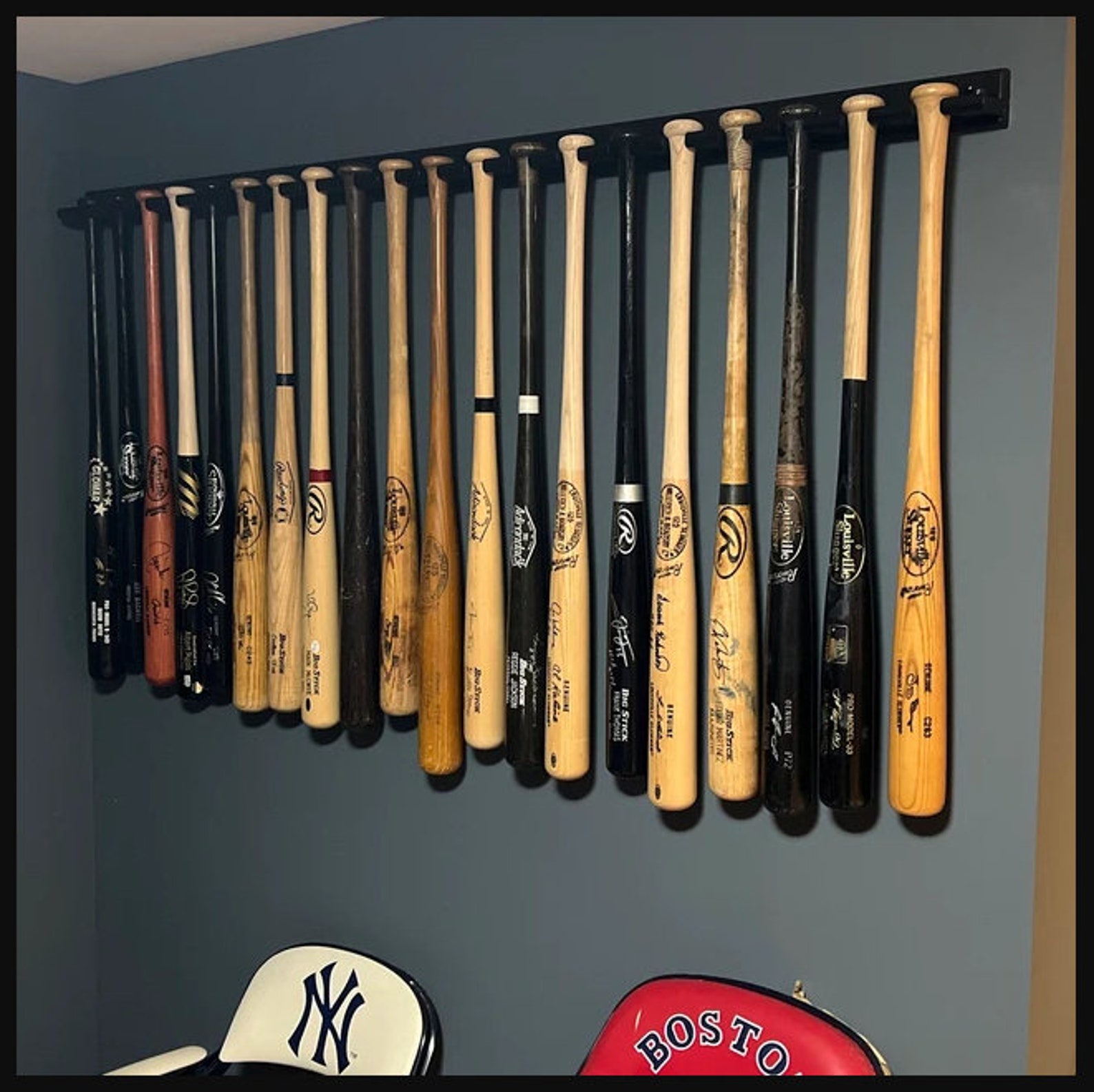 Vertical Baseball Bat Display Rack for Regular Bats priced by the Inch ...