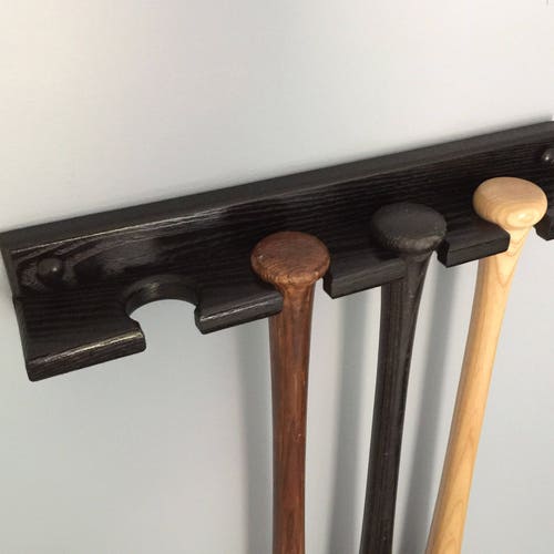 Baseball Bat Rack Display Holder 6 Full Size Bats 6 Balls - Etsy