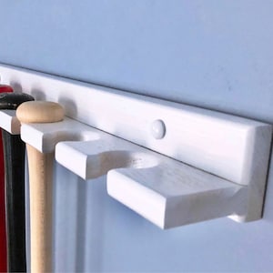 6 Bat Vertical Baseball Bat Rack Wall Mount Display Holder for Full ...