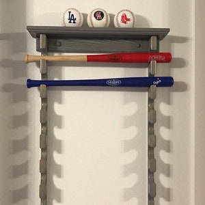 15 Mini Bat Horizontal Display Rack With Baseball Shelf - Etsy
