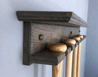 2 Bat Vertical Wall Mount Baseball Bat Rack Display for Full | Etsy