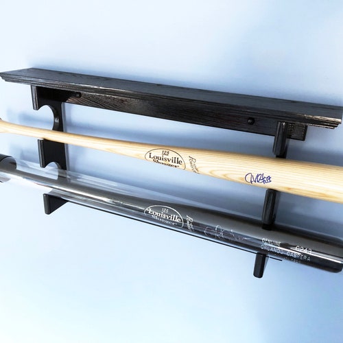 15 Mini Bat Horizontal Display Rack With Baseball Shelf - Etsy
