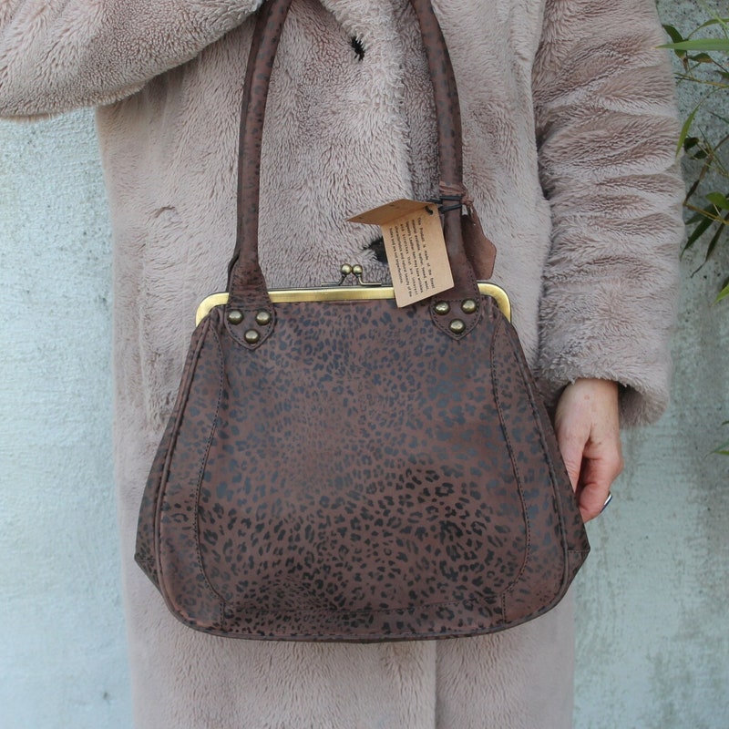 Leopard Leather Handbags - Etsy
