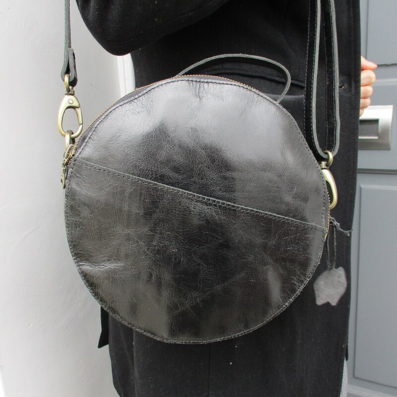 Round Leather Purse - Etsy