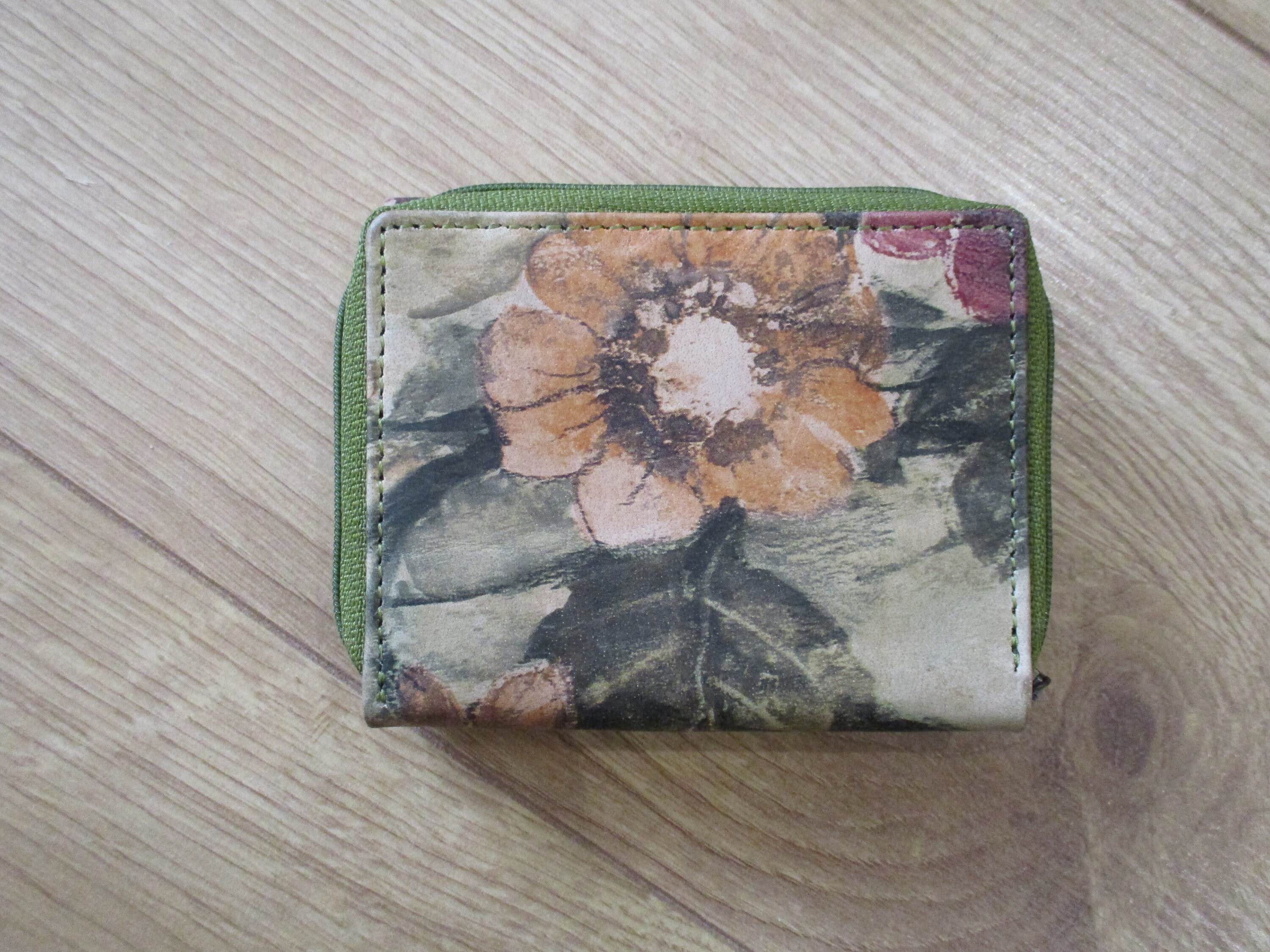 Italian Floral Pattern Printed Leather Small Grande Trifold | Etsy