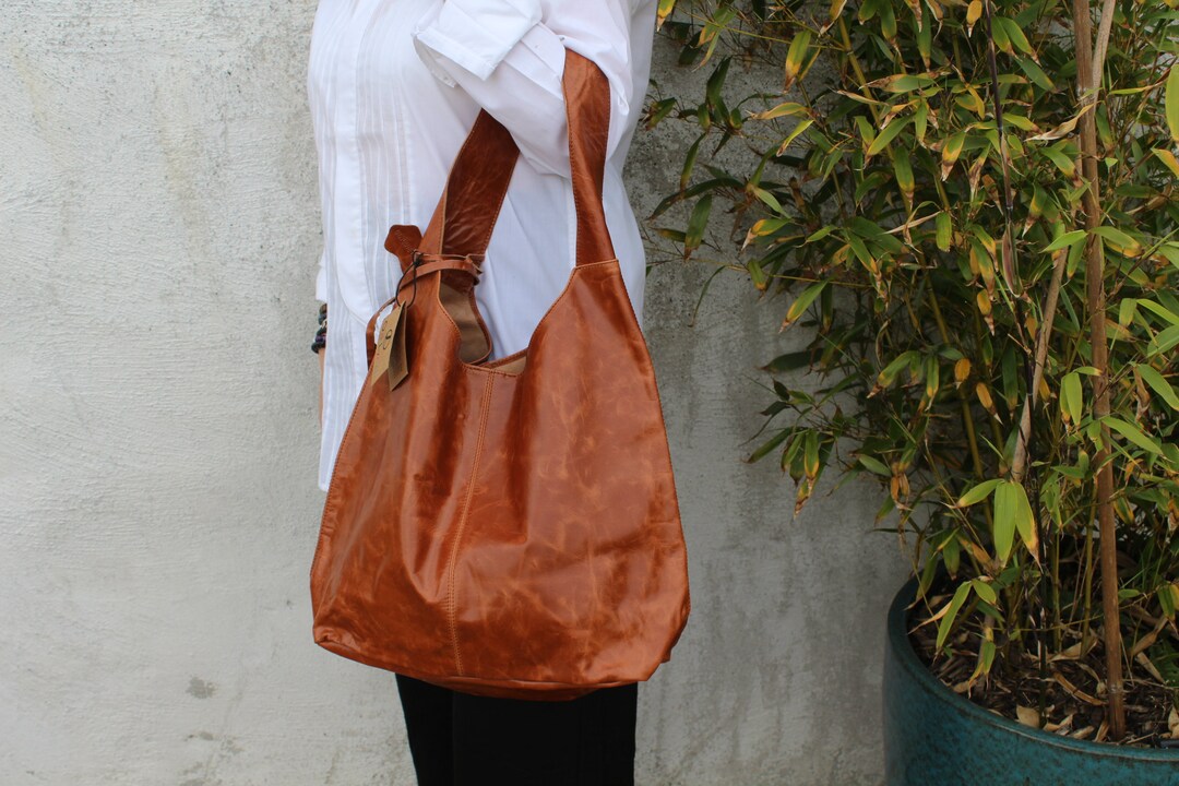 Hobo Boho Sling Bag, Tan Beach Bag,hippy Purse Slouchy, 70's Style ...