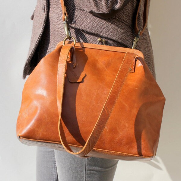Tan Shoulder Bag - Etsy