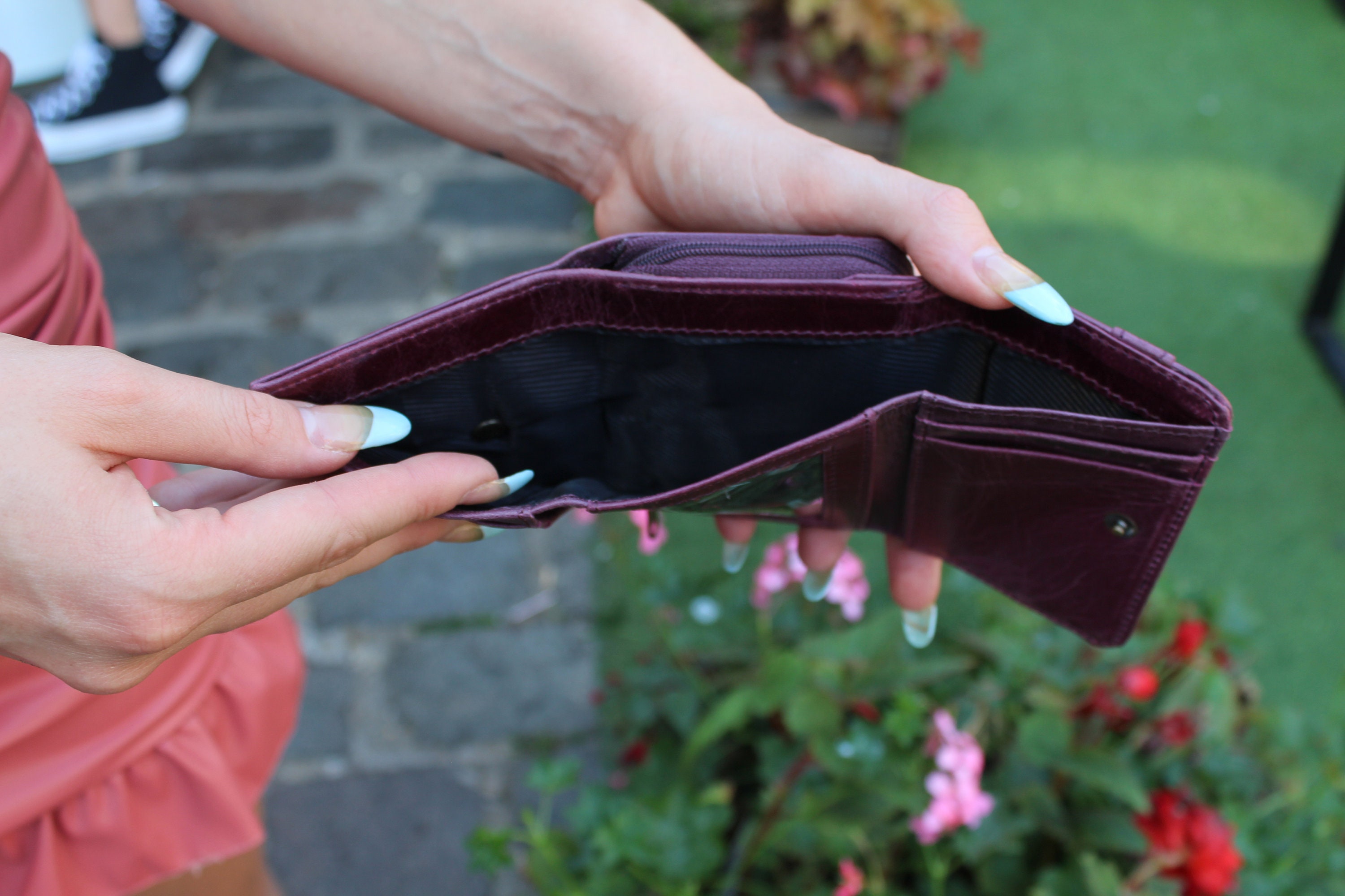 Multi Compartment Small Ring Wallet in Purple Leather - Etsy UK