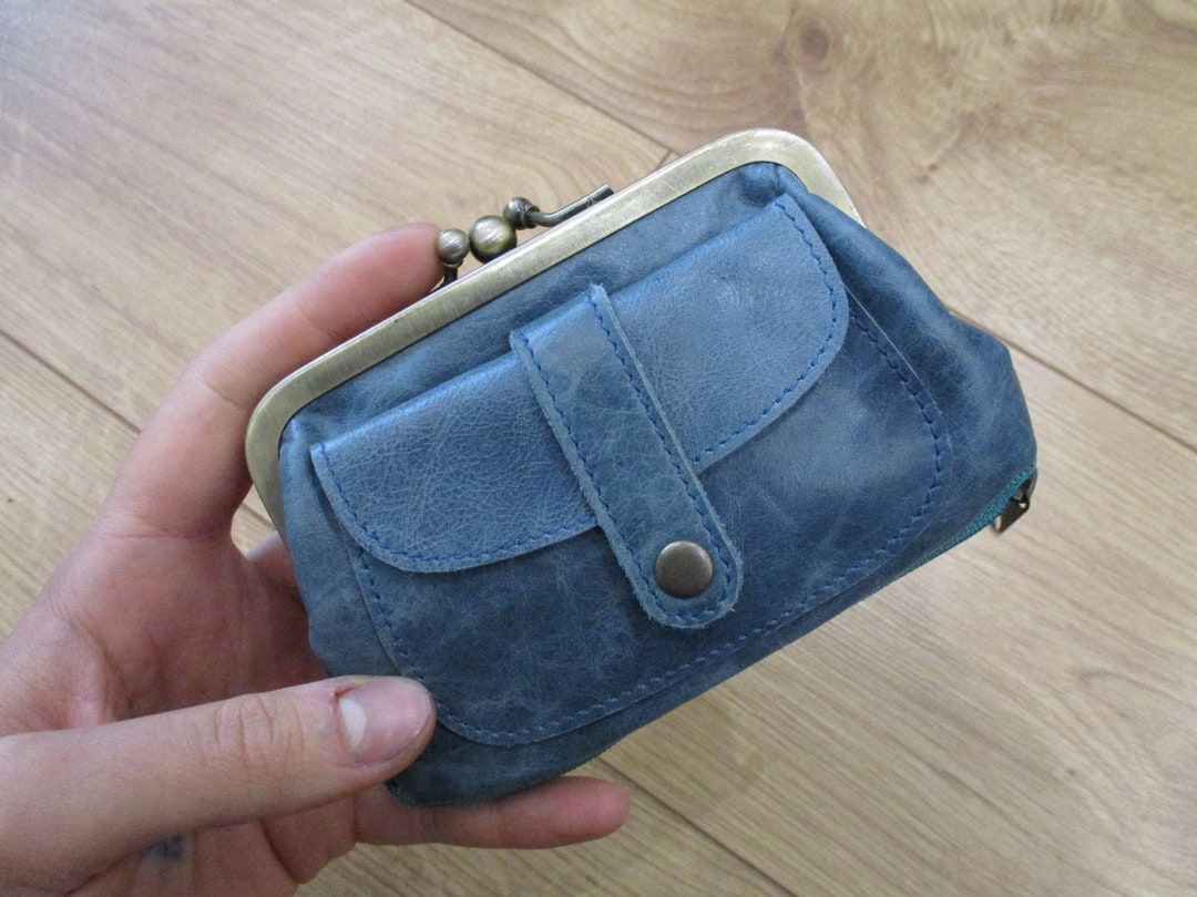 Top Double Clip Purse, Amy Purse Kiss Clip, Small Clip Wallet, Vintage ...