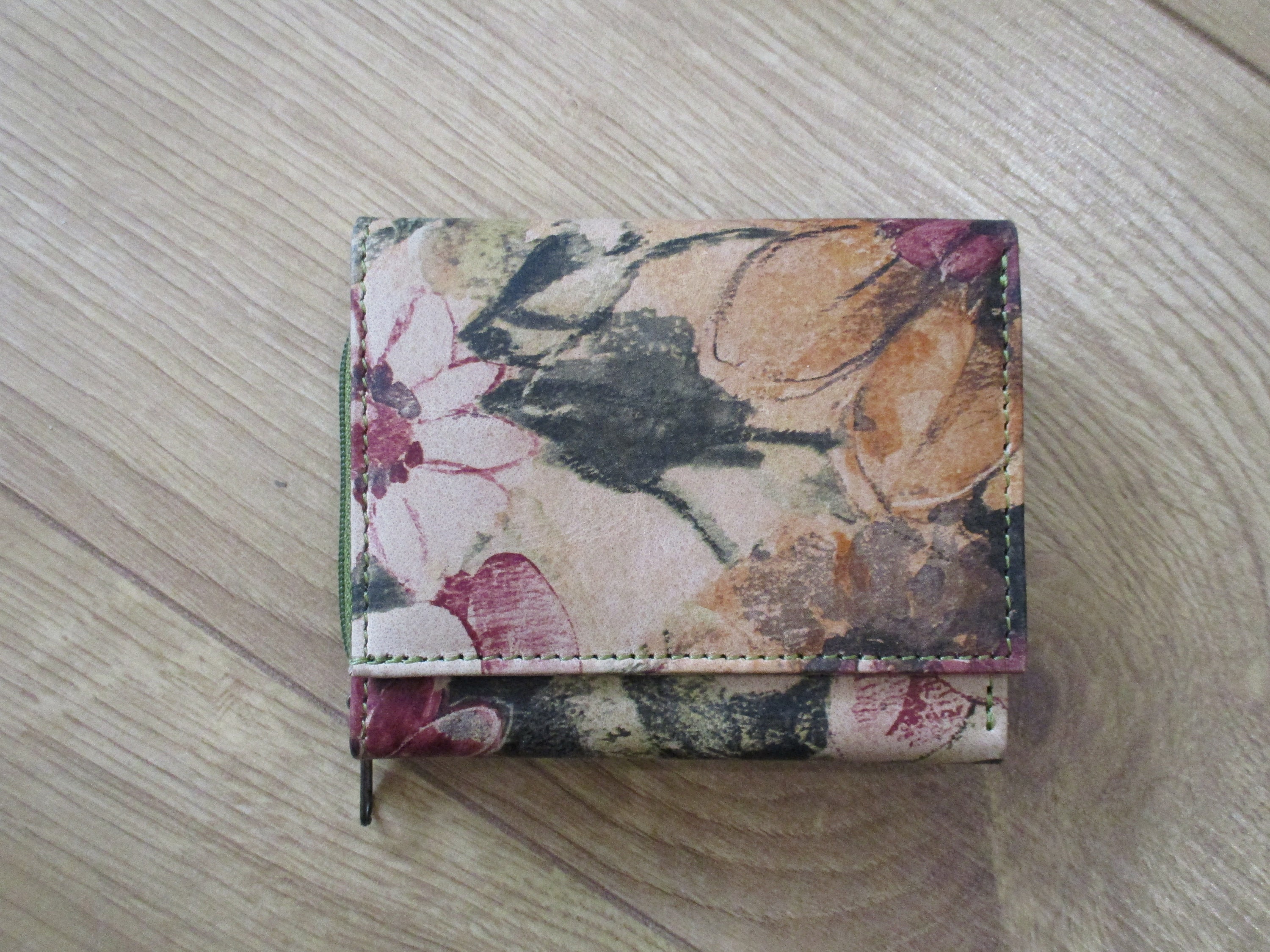 Italian Floral Pattern Printed Leather Small Grande Trifold | Etsy