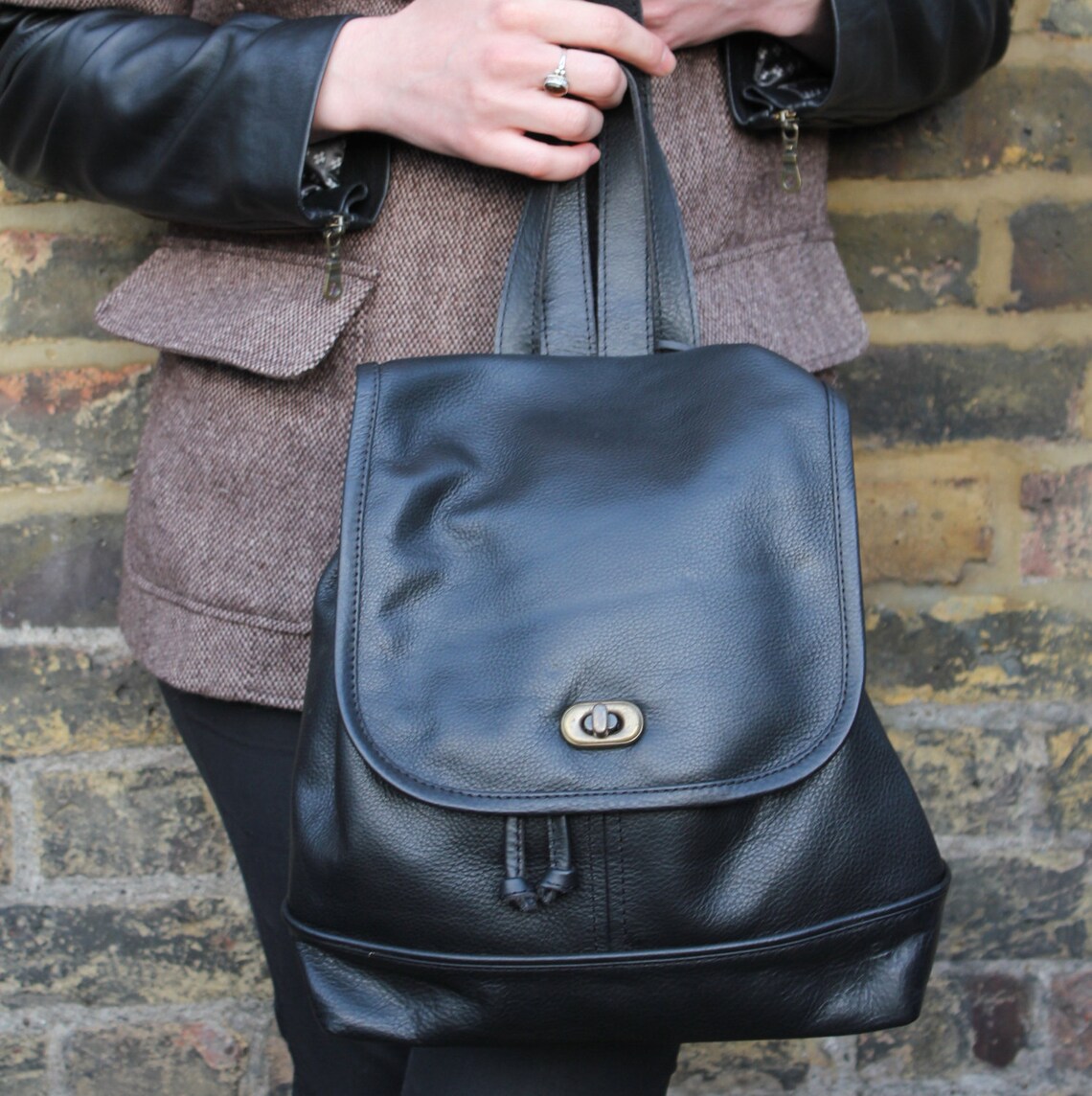 Small Purple Backpack Barcelona Leather Mini Rucksack with | Etsy